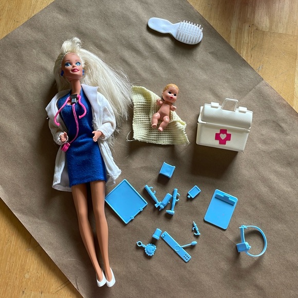 Barbie | Toys | Vintage Mattel Barbie Dr Barbie Baby And Accessories ...